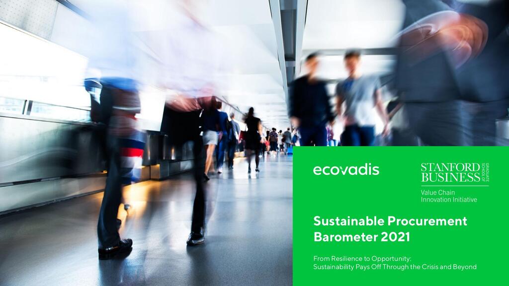 2021 Sustainable Procurement Barometer Ecovadis