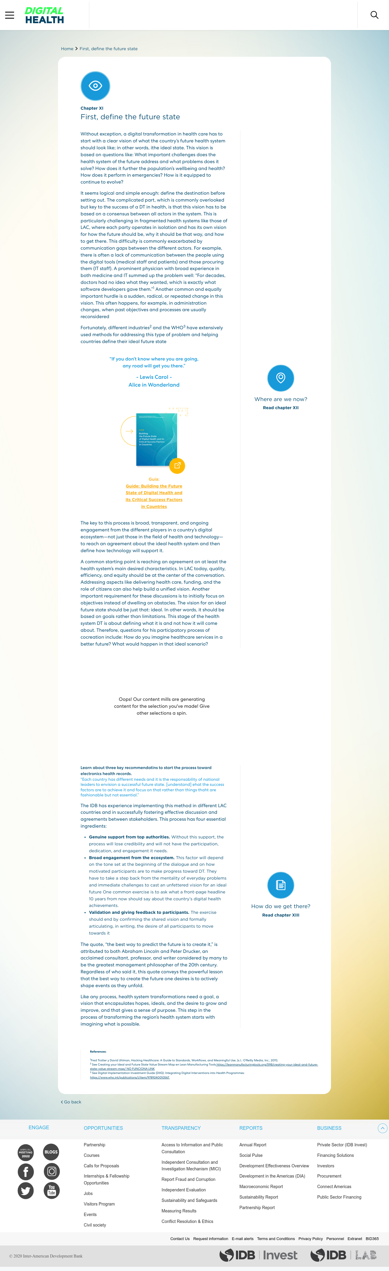 English - First, define the future state