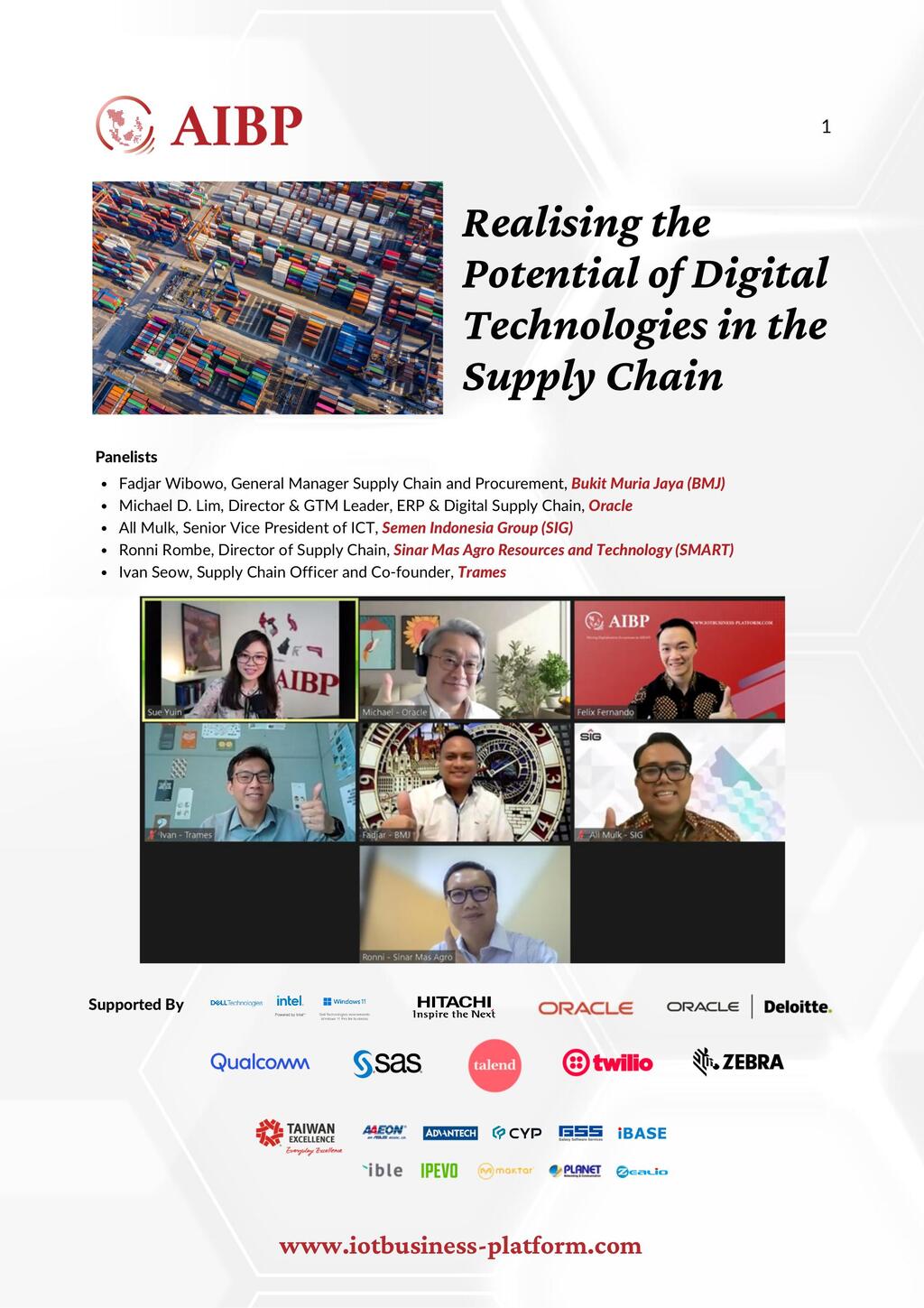 Realising the Potential of Digital Technologies in the Supply Chain ...