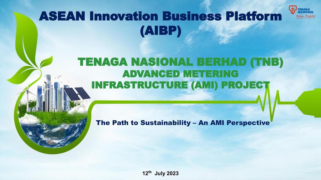 TNB - The Path to Sustainability - An AMI Perspective