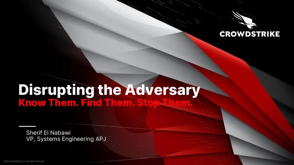 CrowdStrike_Disrupting the Adversary_ Find Them, Know Them, Stop Them