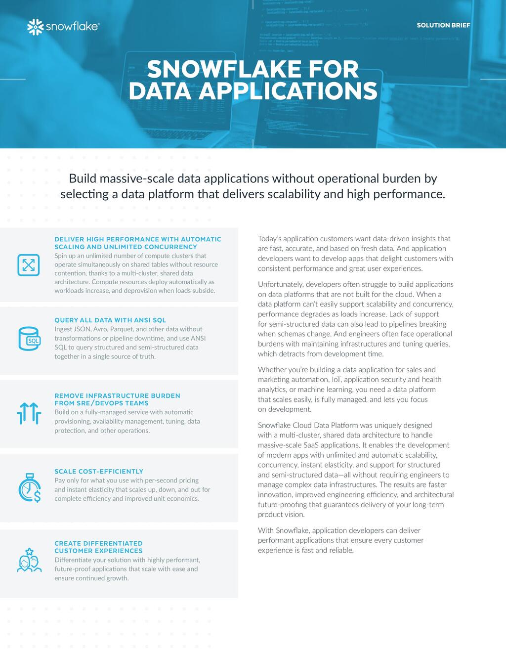Snowflake For Data Applications