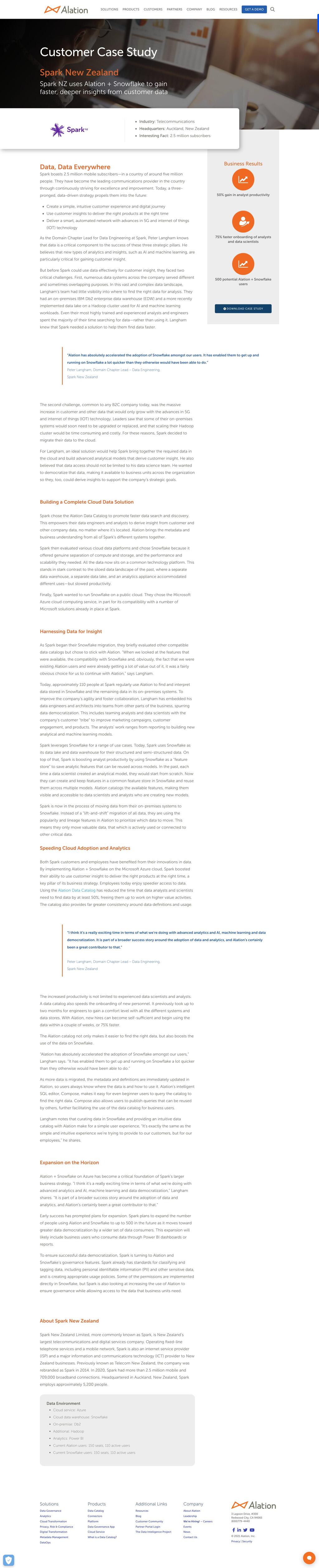 Spark New Zealand Case Study