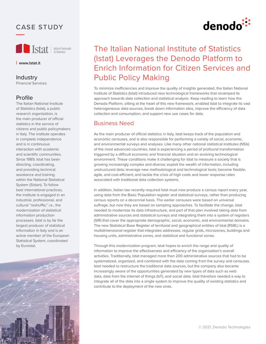 The Italian National Institute of Statistics| Case Study