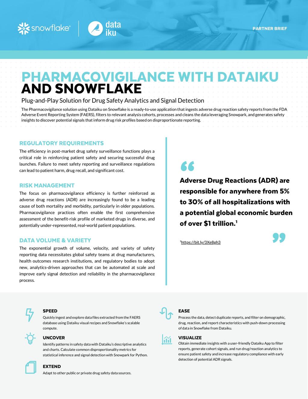 Pharmacovigilance With Dataiku and Snowflake