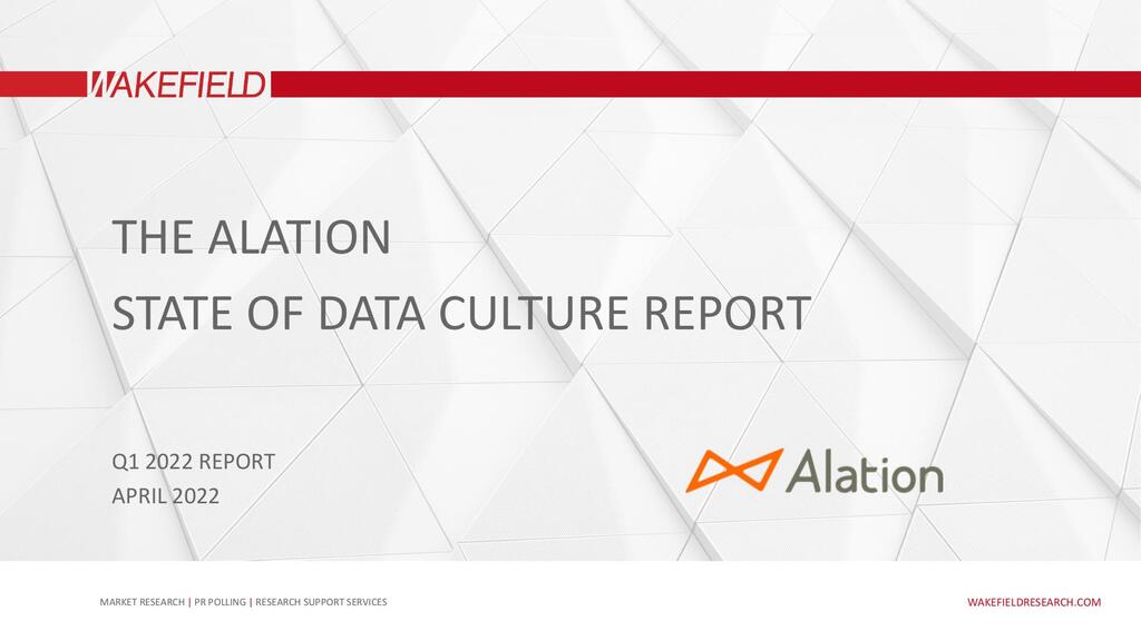 The Alation State of Data Culture Report 2022