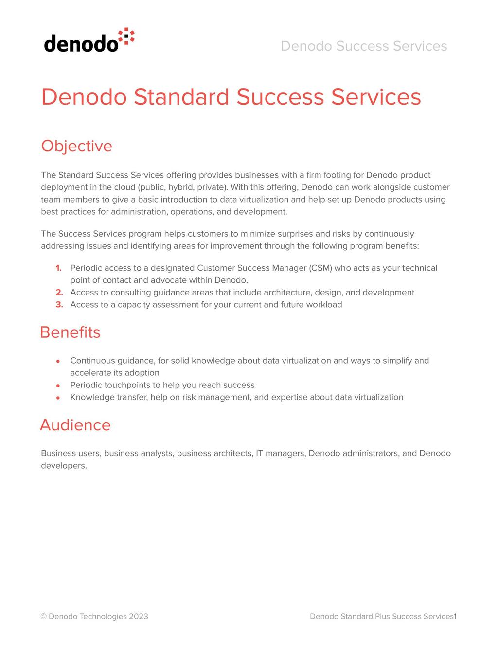 Denodo Standard Success Services