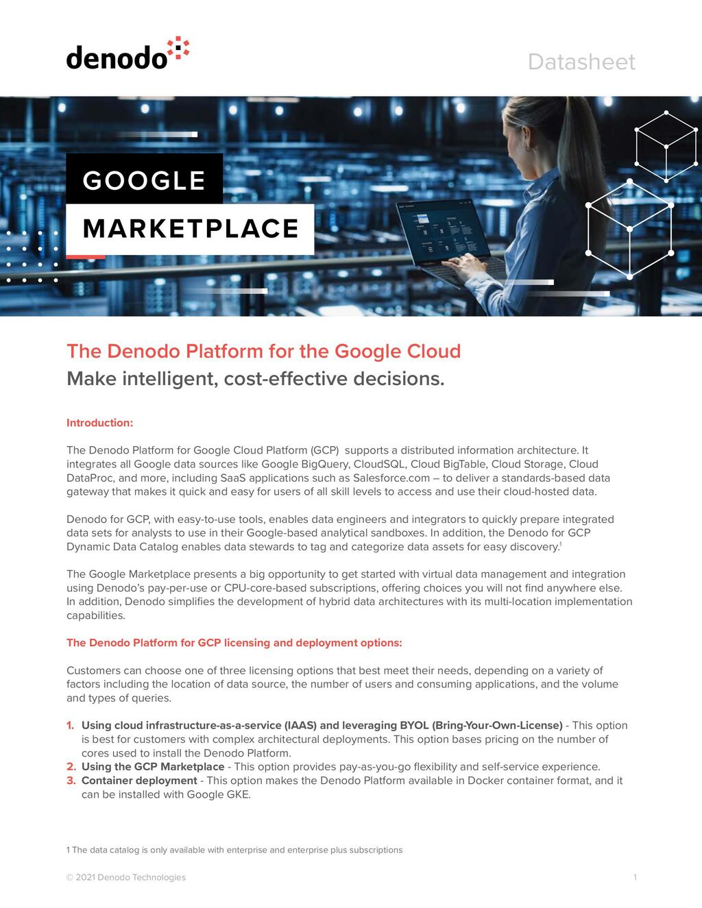 The Denodo Platform for the Google Cloud