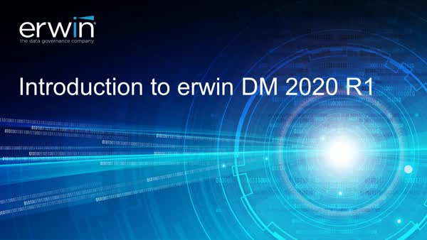 Intro to erwin Data Modeler 2020 R1