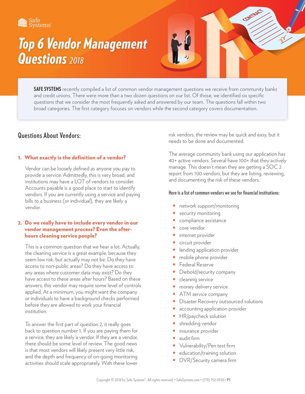 Top 6 Vendor Management Questions